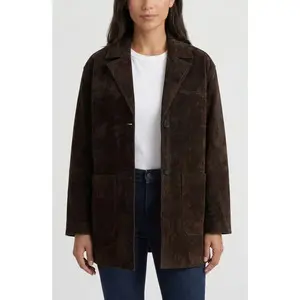 NVLT Patch Pocket Suede Jacket Espresso