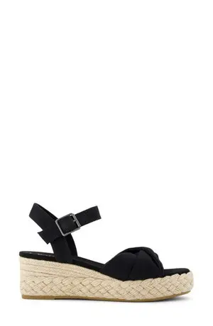 Toms Kinsley Espadrille Wedge Sandal - Black