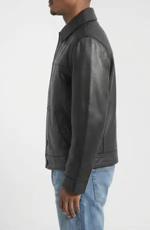 Bagatelle Genuine Leather Trucker Jacket