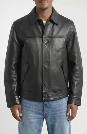 Bagatelle Genuine Leather Trucker Jacket