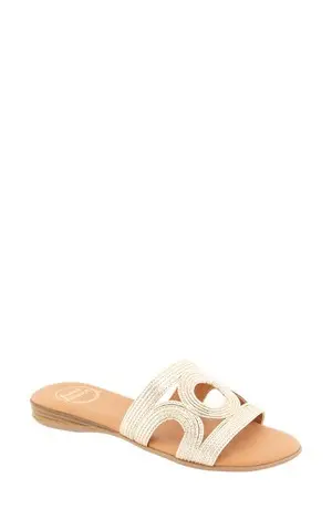 Andre Assous Nora Slide Sandal - Platino