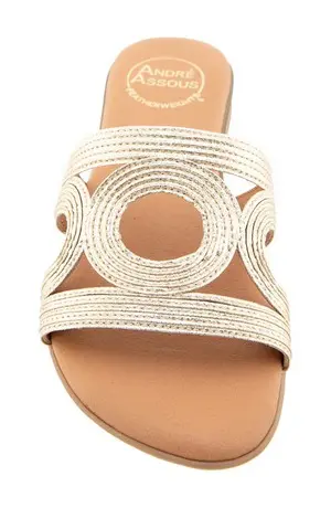 Andre Assous Nora Slide Sandal - Platino