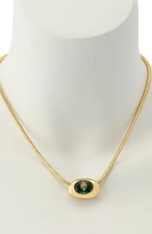 Kurt Geiger Bezel Stone Pendant Necklace