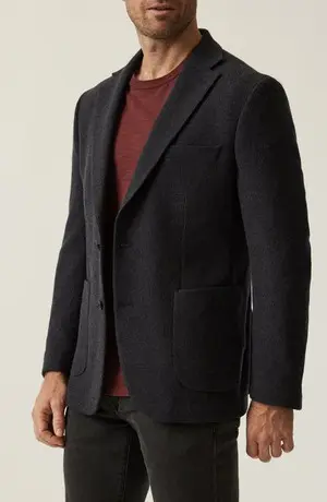34 Heritage Matteo Slim Fit Rib Knit Blazer