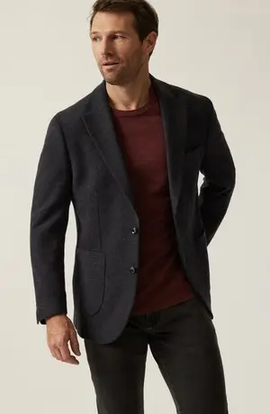 34 Heritage Matteo Slim Fit Rib Knit Blazer