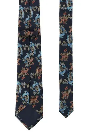 Trafalgar Silk Neck Tie With Bird Motif