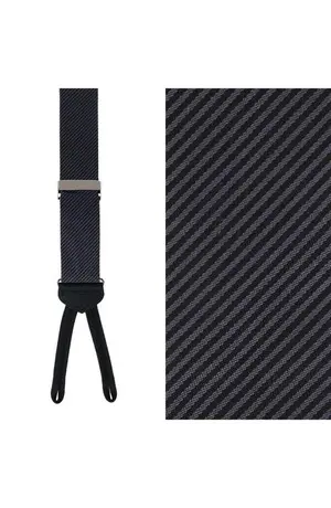 Trafalgar Leyton Diagonal Stripe Silk Suspenders