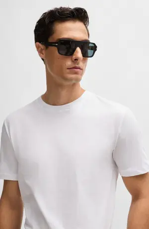 BOSS Thompson Solid Cotton T-shirt - White