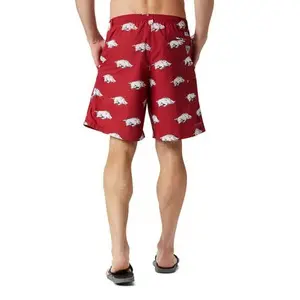 Columbia Arkansas Razorbacks Backcast Iii Printed Shorts - Cardinal