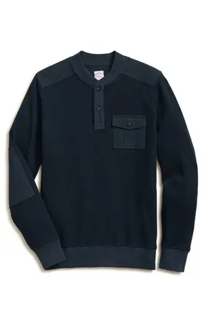 Brooks Brothers Waffle Stitch Stretch Cotton & Wool Henley