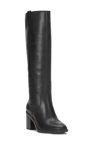 Lucky Brand Adana Knee High Boot - Black Leather
