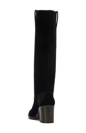 Lucky Brand Adana Knee High Suede Boot - Black Suede