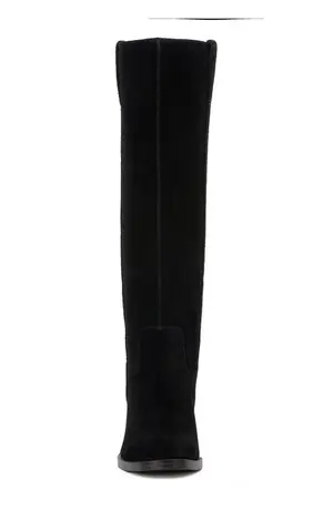 Lucky Brand Adana Knee High Suede Boot - Black Suede