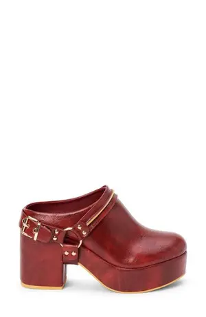 Matisse Sawyer Block Heel Platform Clog - Brick