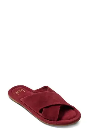 Beek Myna Crossover Strap Slide Sandal - Port