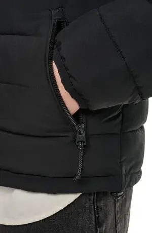 LEVI'S Stand Collar Puffer Jacket - Black