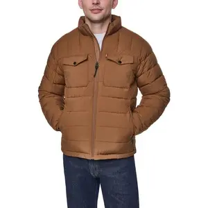 LEVI'S Stand Collar Puffer Jacket - Brown