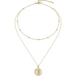 Argento Vivo Guadalupe Double Layer Necklace - Gold