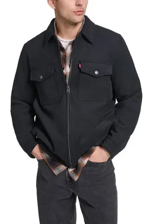 LEVI'S Zip Front Shacket - Black