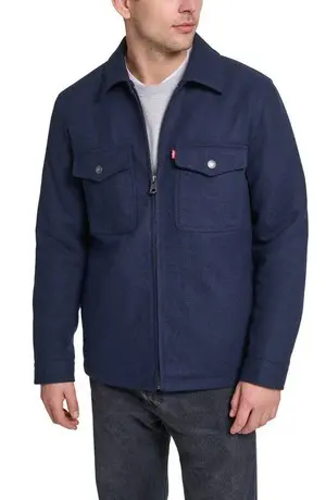 LEVI'S Zip Front Shacket - Navy