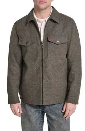 LEVI'S Zip Front Shacket - Olive