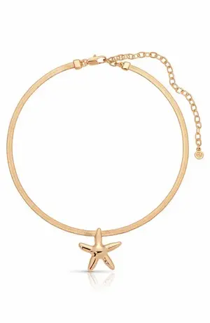 Ettika Polished Starfish Pendant Necklace