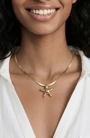 Ettika Polished Starfish Pendant Necklace