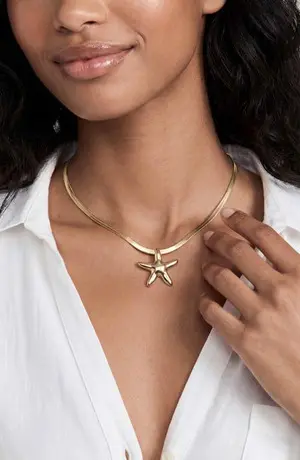 Ettika Polished Starfish Pendant Necklace