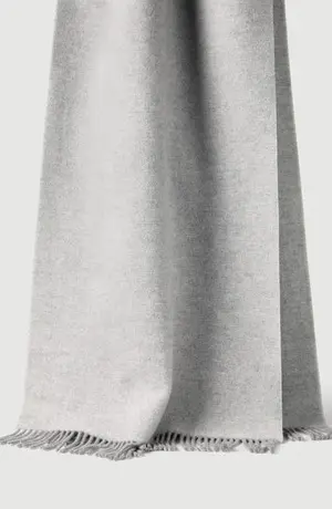 Brunello Cucinelli Hooded Wool And Cashmere Knit Scarf - Light Grey