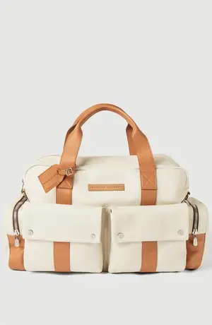 Brunello Cucinelli Grained Calfskin Leisure Bag - Ivory