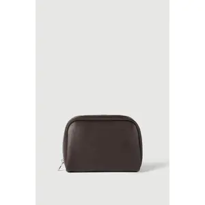 Brunello Cucinelli Smooth Calfskin Slim Beauty Case - Brown