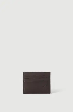 Brunello Cucinelli Smooth Calfskin Card Holder - Brown