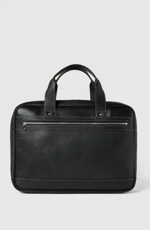 Brunello Cucinelli Grained Calfskin Briefcase With Zipper