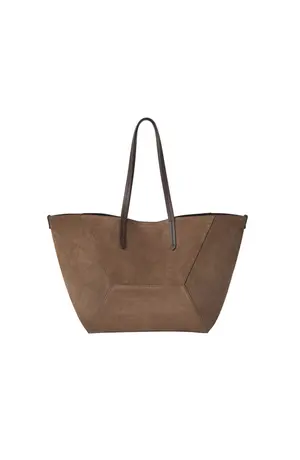 Brunello Cucinelli Suede Tote Bag With Monili