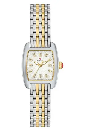 Michele Urban Petite 2-tone Bracelet Watch