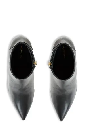 Bruno Magli Fiama Pointed Toe Bootie - Black Leather