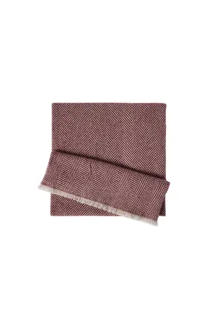 Brunello Cucinelli Cashmere Chevron Scarf - Amaranth Red