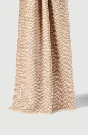 Brunello Cucinelli Cashmere Chevron Scarf - Beige
