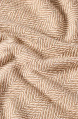 Brunello Cucinelli Cashmere Chevron Scarf - Beige