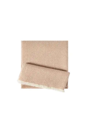 Brunello Cucinelli Cashmere Chevron Scarf - Beige