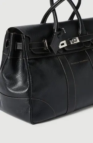 Brunello Cucinelli Grained Calfskin Country Bag