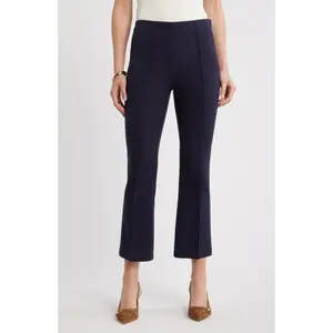 Caslon Seamed Stretch Ponte Flare Leg Pants - Navy Night