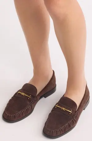 Nordstrom Sylvie Leather Loafer - Brown Chicory