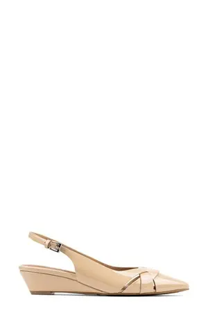 DONALD PLINER Wedge Pointed Toe Slingback Pump