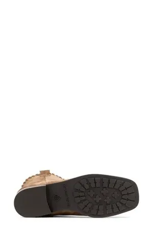 DONALD PLINER Karter Whipstitch Western Bootie - Saddle