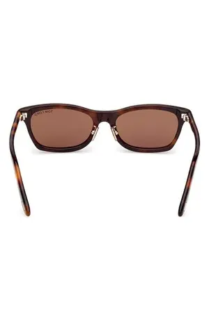 TOM FORD Rectangular Sunglasses - Blonde Havana/brown