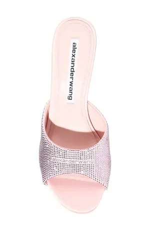 Alexander Wang Cher Crystal Logo Sandal