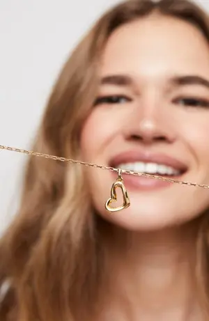UNODE50 18k -plated Charm With Large Heart Shape