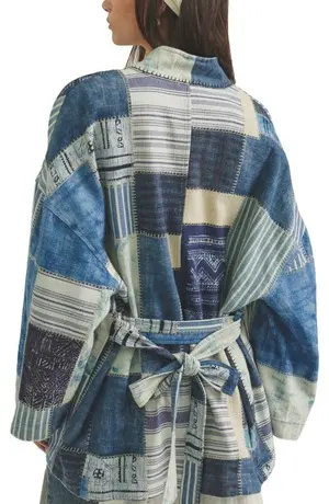 Free People Evie Cotton Patchwork Kimono