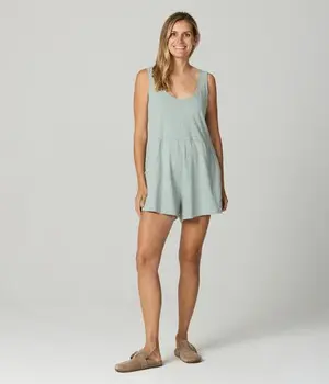 KNOWN SUPPLY Ivy Romper Tide Pool